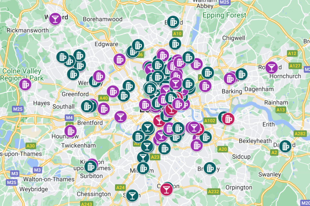A pint-loving journalist has created an indispensable map of London ...