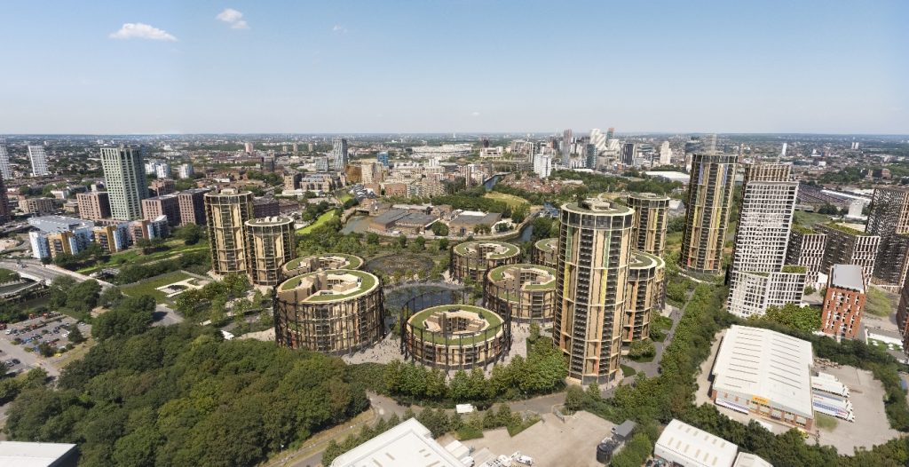 Bromley-by-Bow gasworks in east London is being turned into 2,000 homes ...