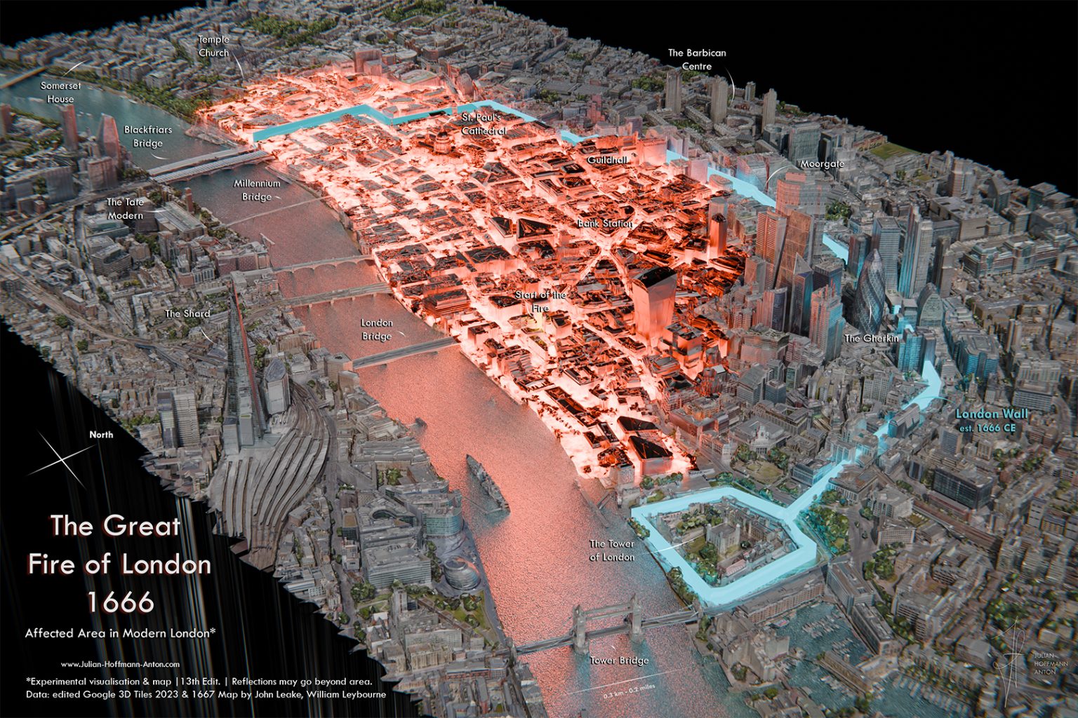 Mapped: the Great Fire of London on top of the modern day city – LIA London