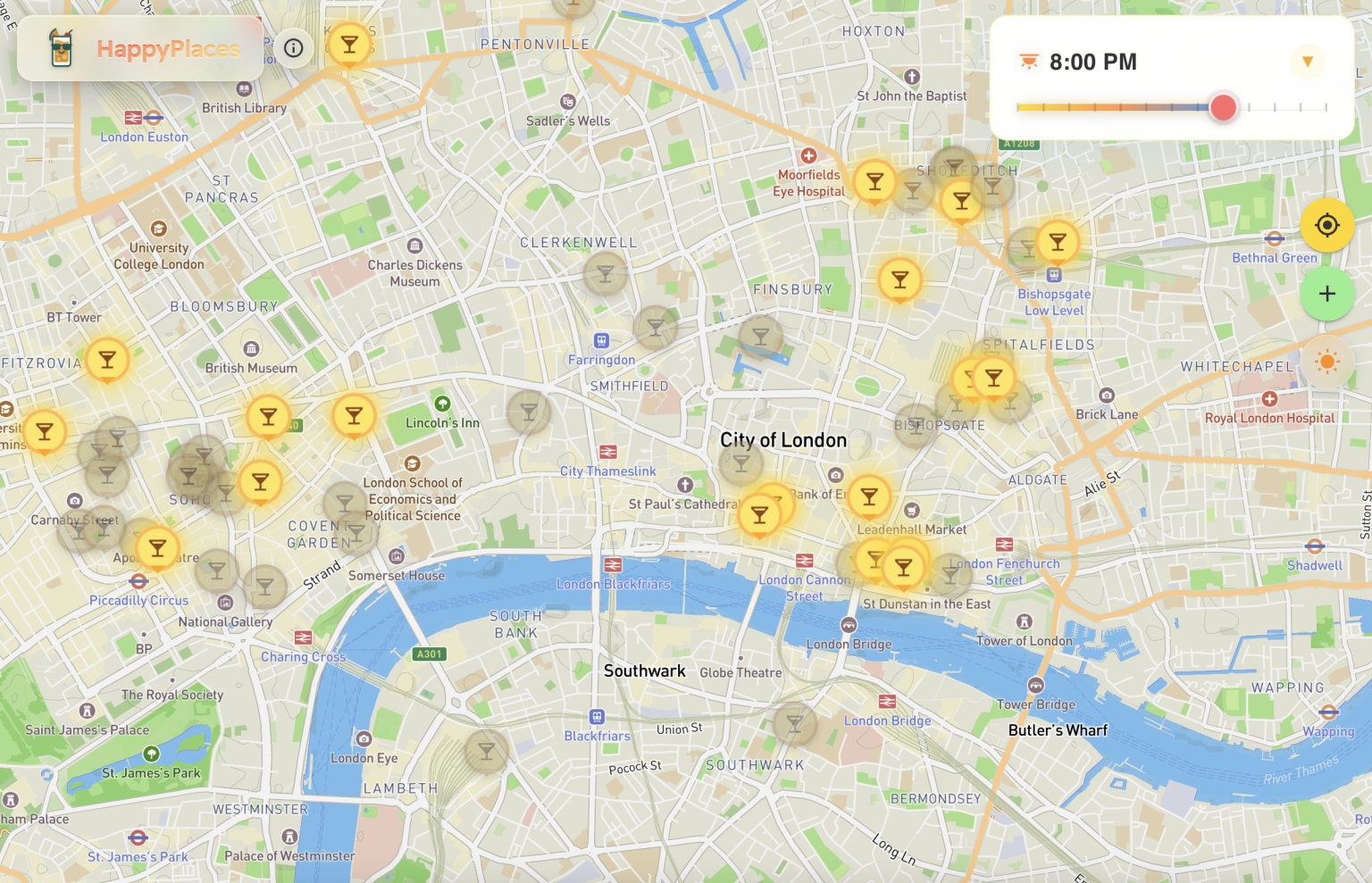 A handy new London pub and bar map shows every happy hour in the city ...